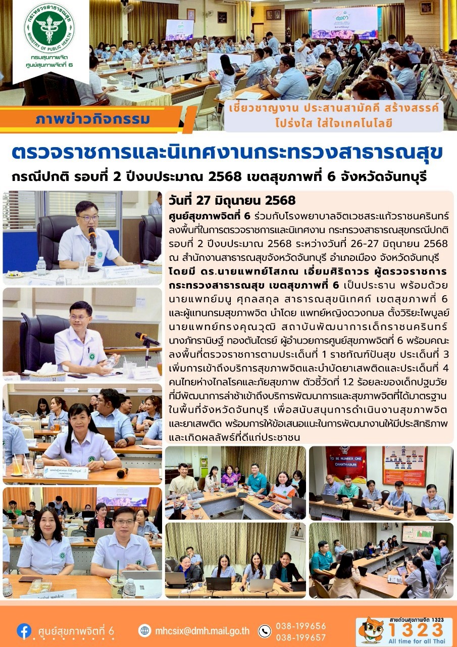 ศูนย์สุขภาพจิตที่ 6 | Mental Health Center 6